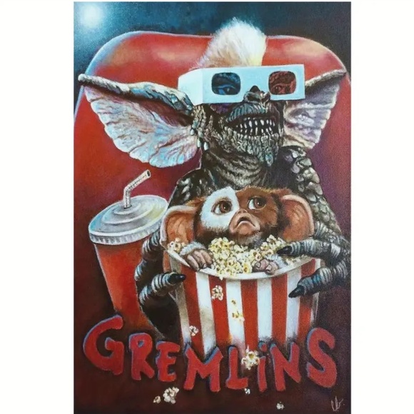 None | Accents | New The 984 Iconic Movie Gremlins Unframed Canvas ...